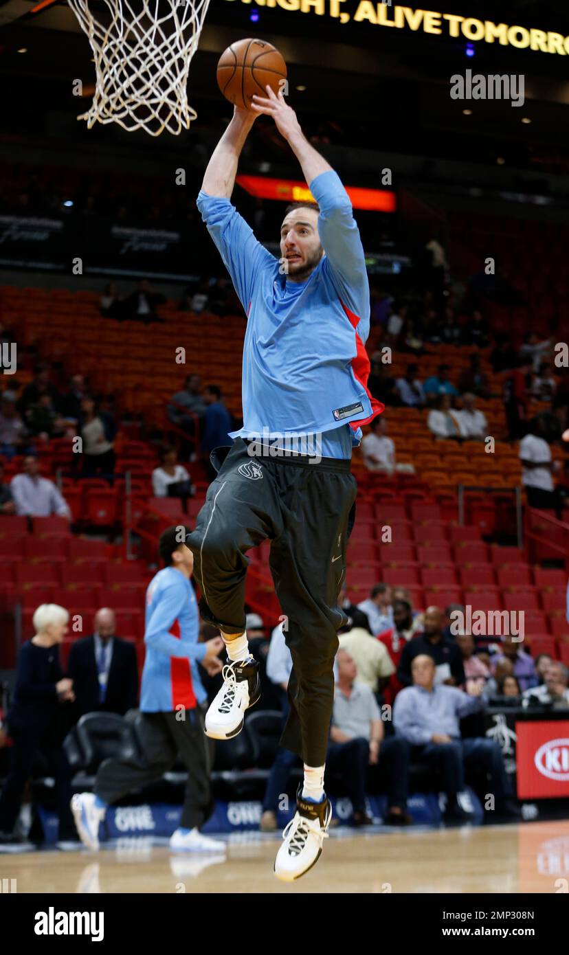 Sacramento Kings center Kosta Koufos warms up before the start of an ...
