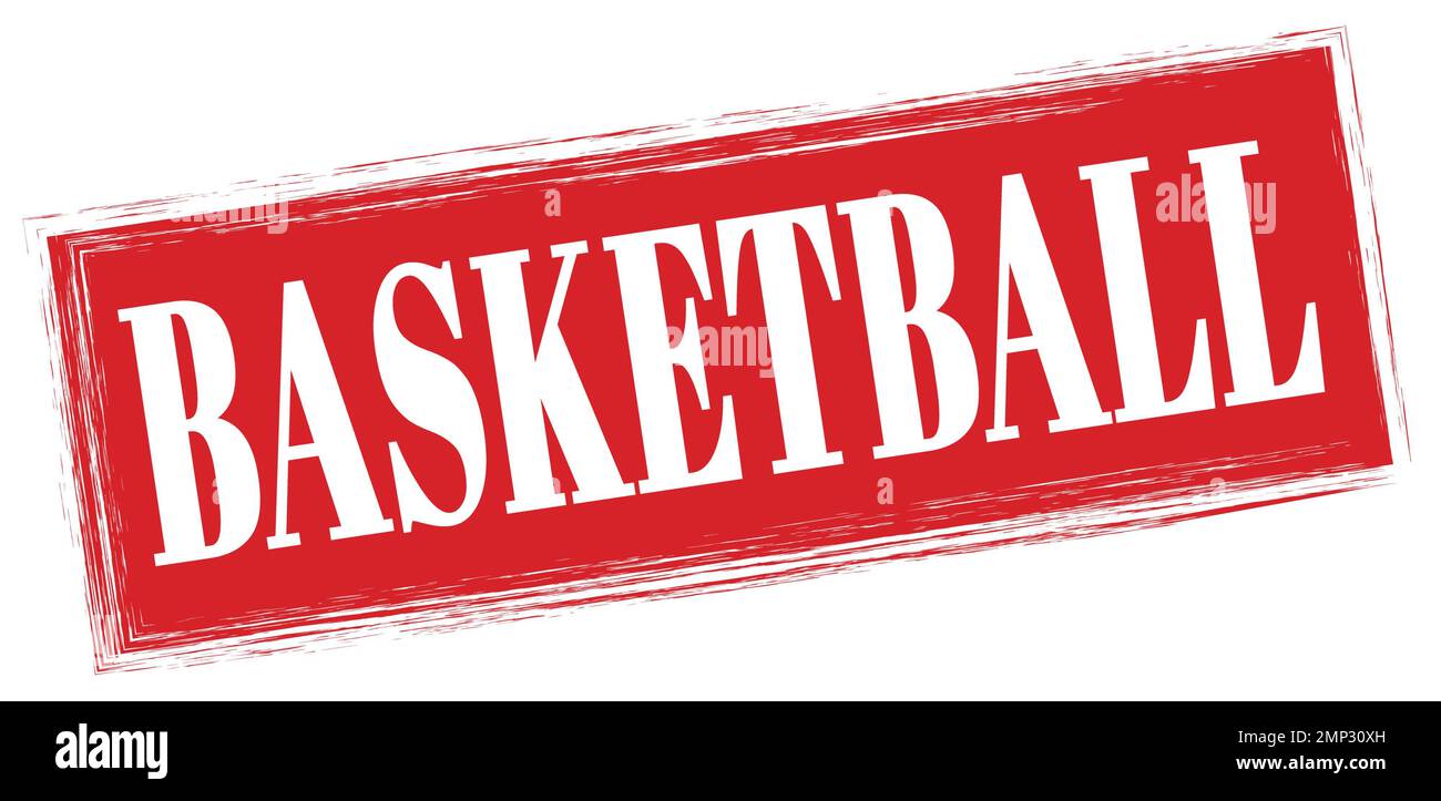BASKETBALL text written on red rectangle stamp sign Stock Photo - Alamy