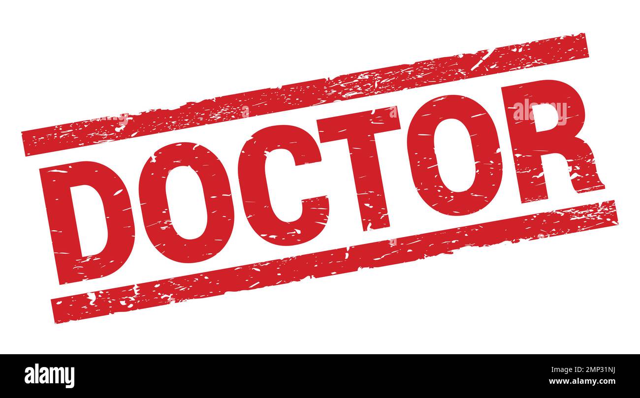 DOCTOR text written on red rectangle stamp sign Stock Photo - Alamy