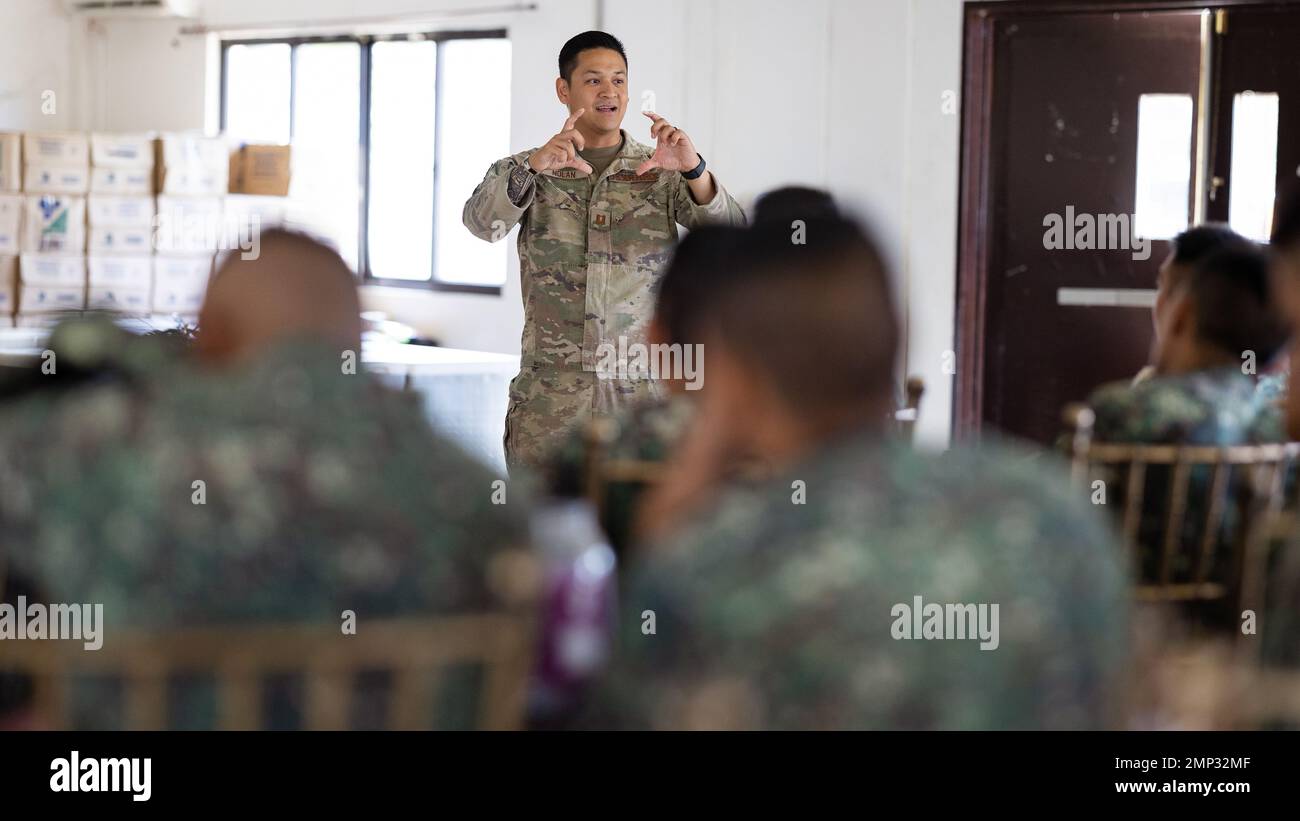 U.S. Air Force Capt. Timothy Nolan, a Tagalog interpreter with the 11th ...