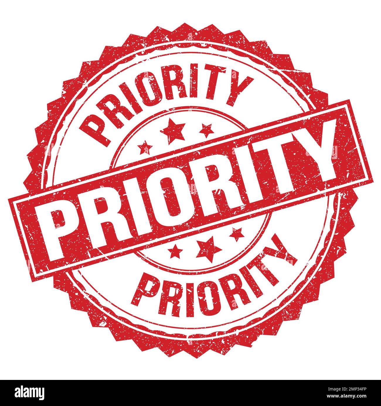 PRIORITY text written on red round stamp sign Stock Photo - Alamy