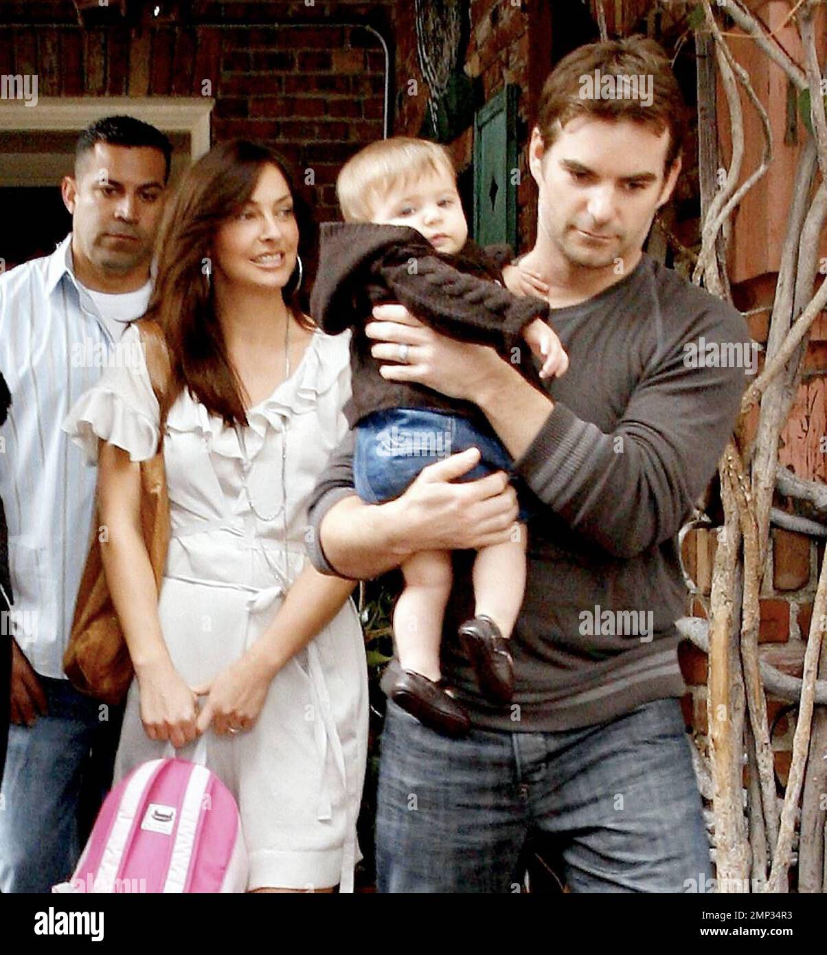 Jeff Gordon and his wife, Belgian model Ingrid Vandebosch, take their ...