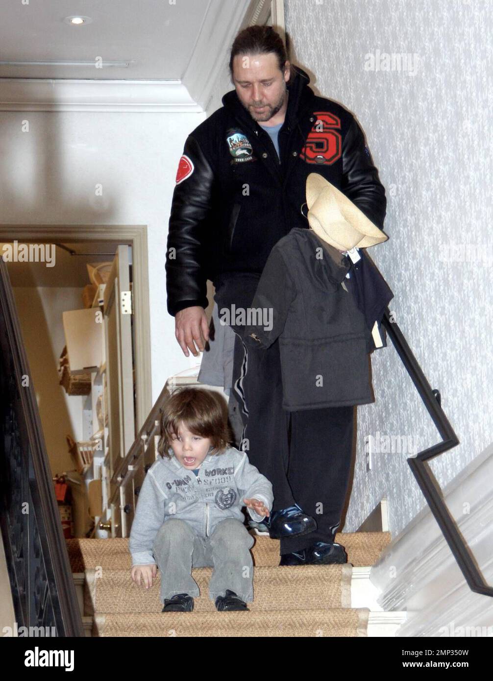 Russell Crowe shows he is a hands-on dad during a shopping spree in LA ...