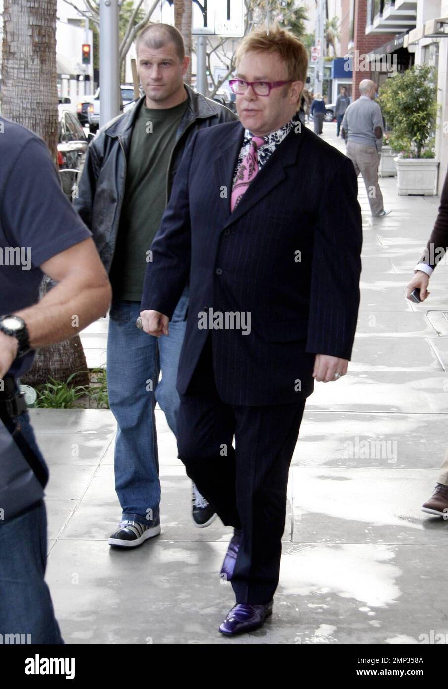 Elton John looked red carpet ready even though the Oscars are still 24 ...