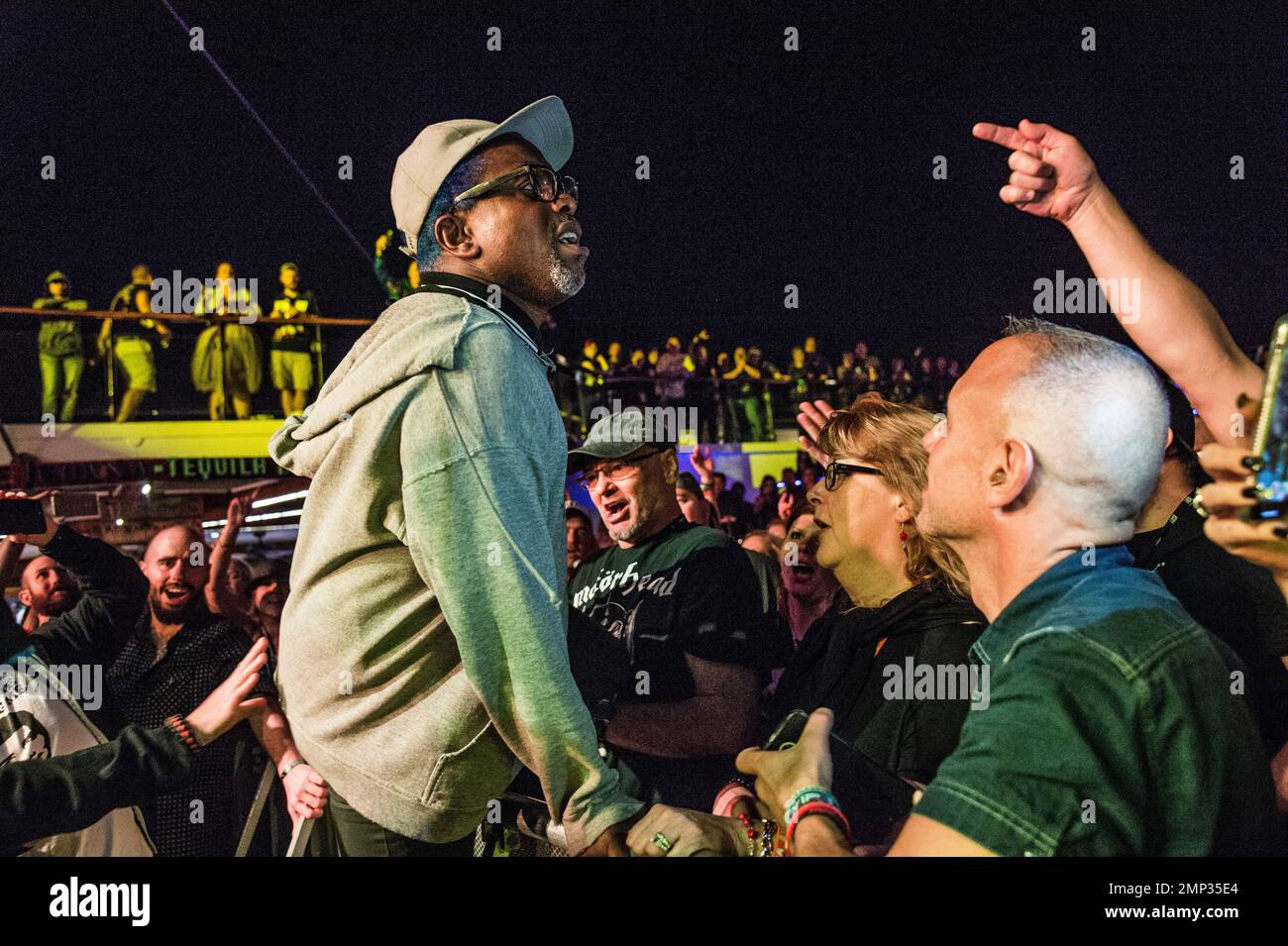 Corey Glover of The Stowaways performs on board the Carnival Liberty ...