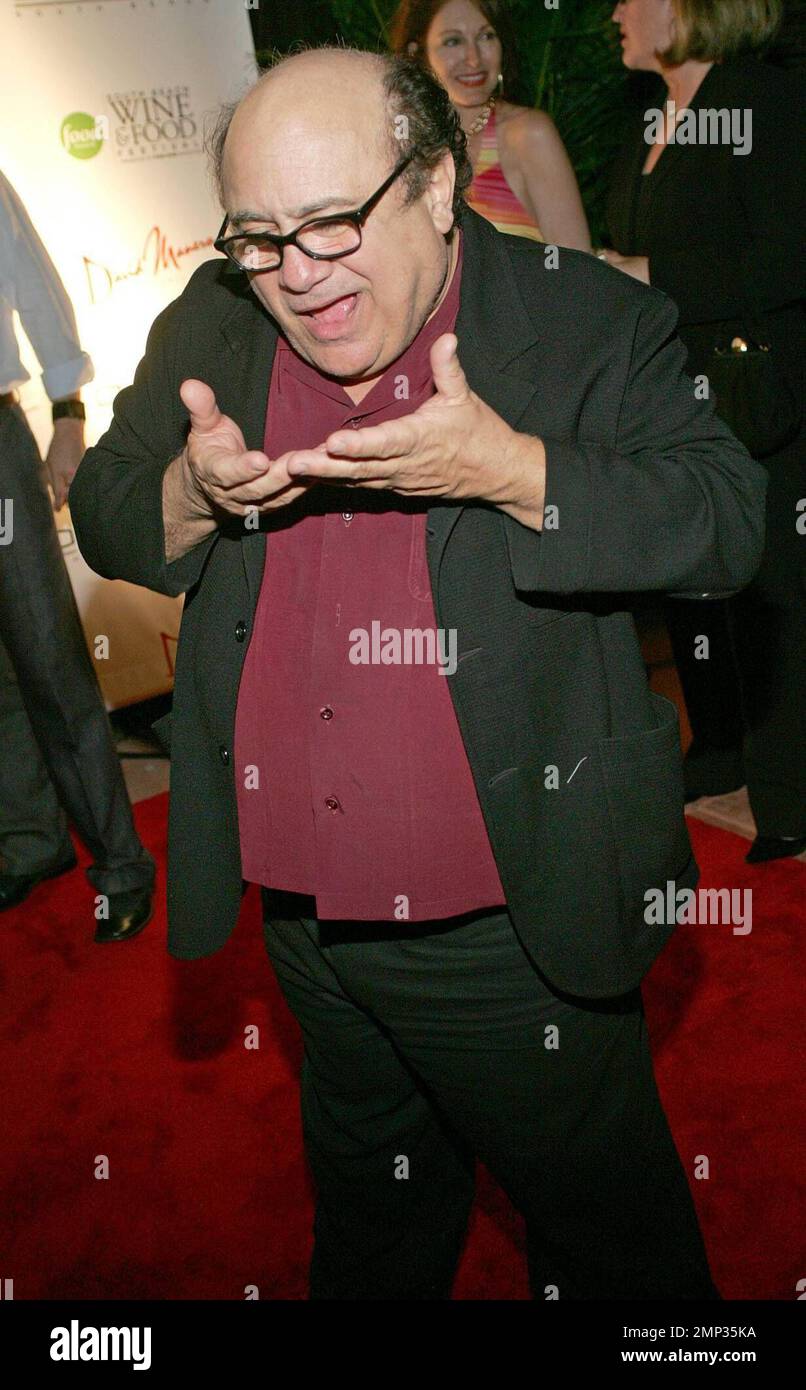 Actor Danny DeVito arrives for the South Beach Wine & Food Festival's ...