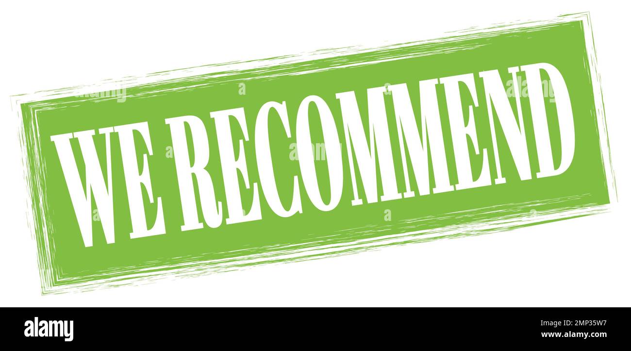 Recommend text on green hi-res stock photography and images - Alamy