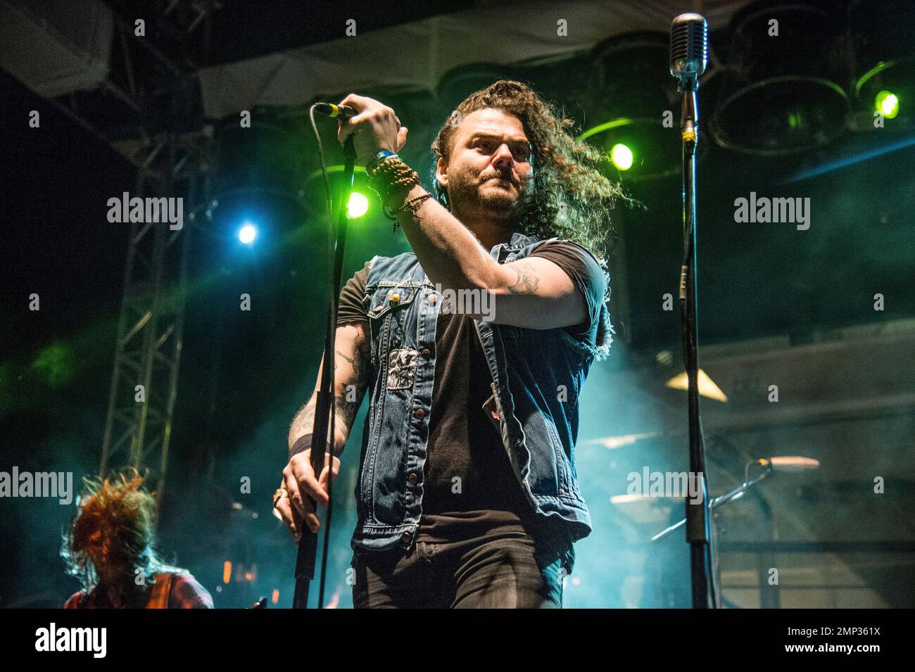 Nathan Hunt of Shaman's Harvest performs on board the Carnival Liberty ...