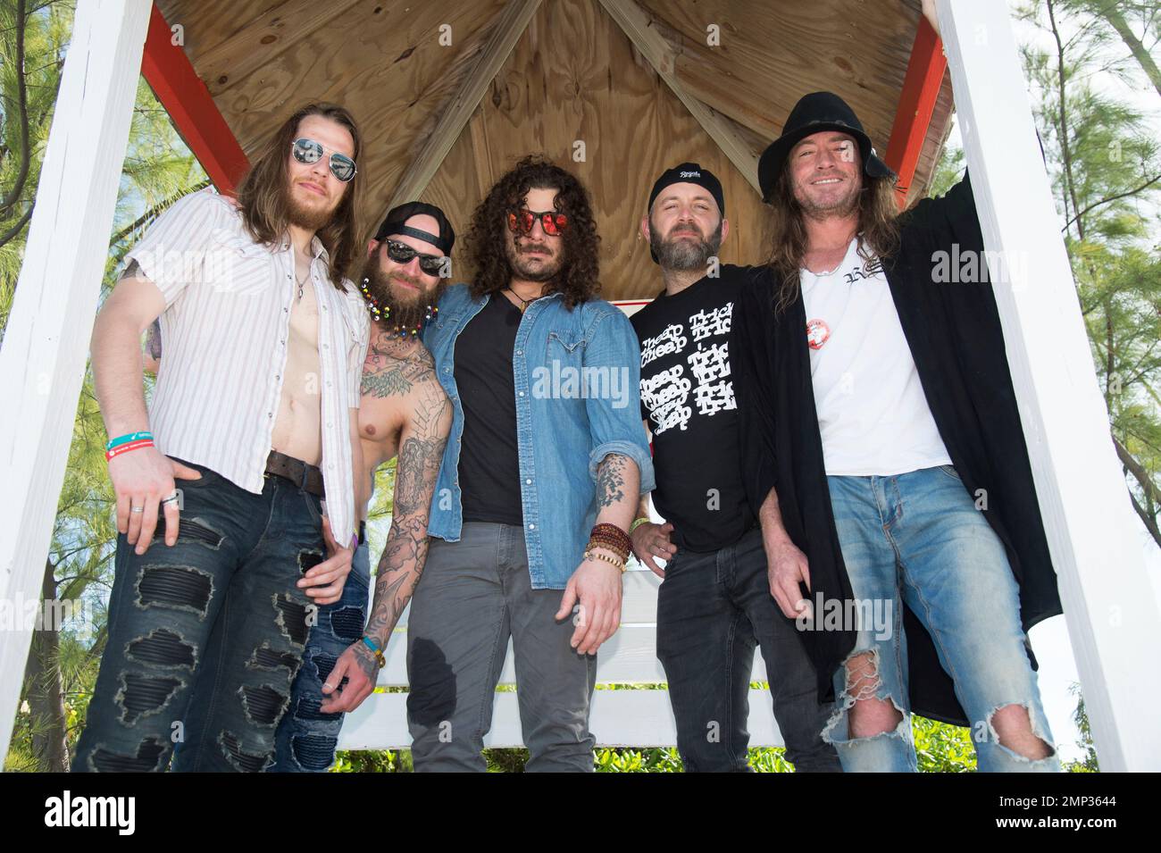 Nathan Hunt, from left, Josh Hamler, Matt Fisher, Adam Zemanek and ...