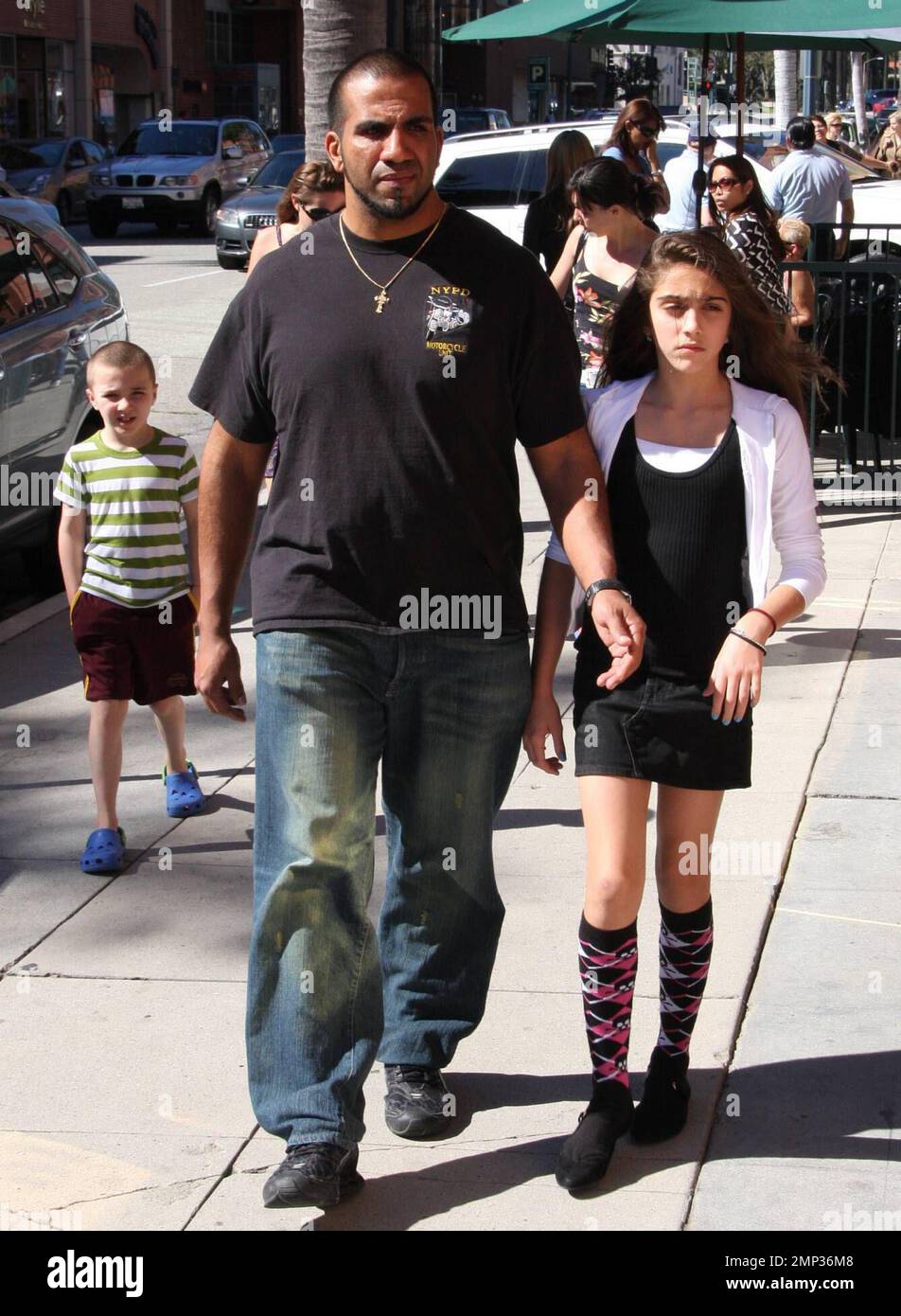 Exclusive!! Madonna's kids, on a family day out with the bodyguard ...