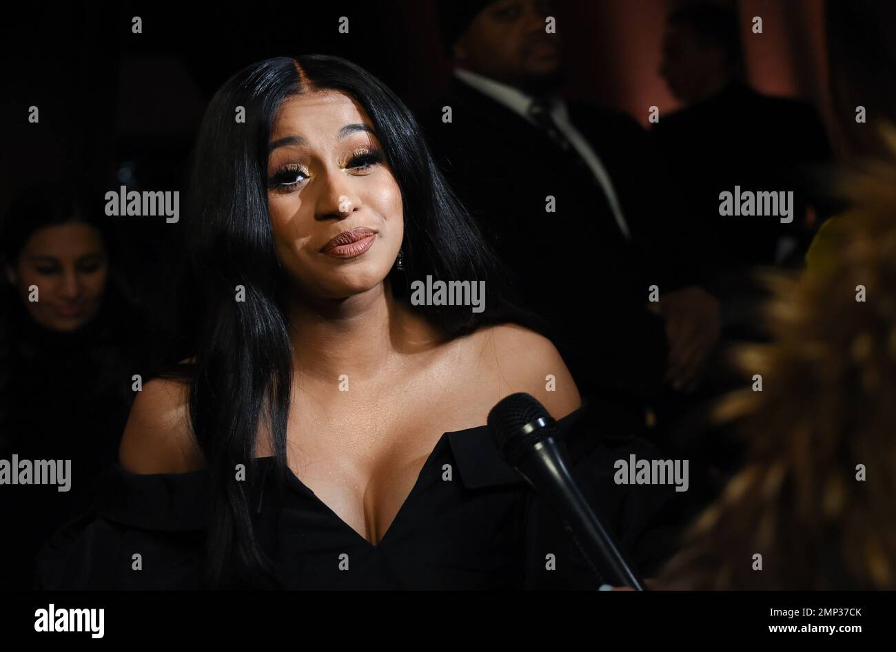 Cardi B attends the Warner Music Group pre-Grammy party at The Grill ...