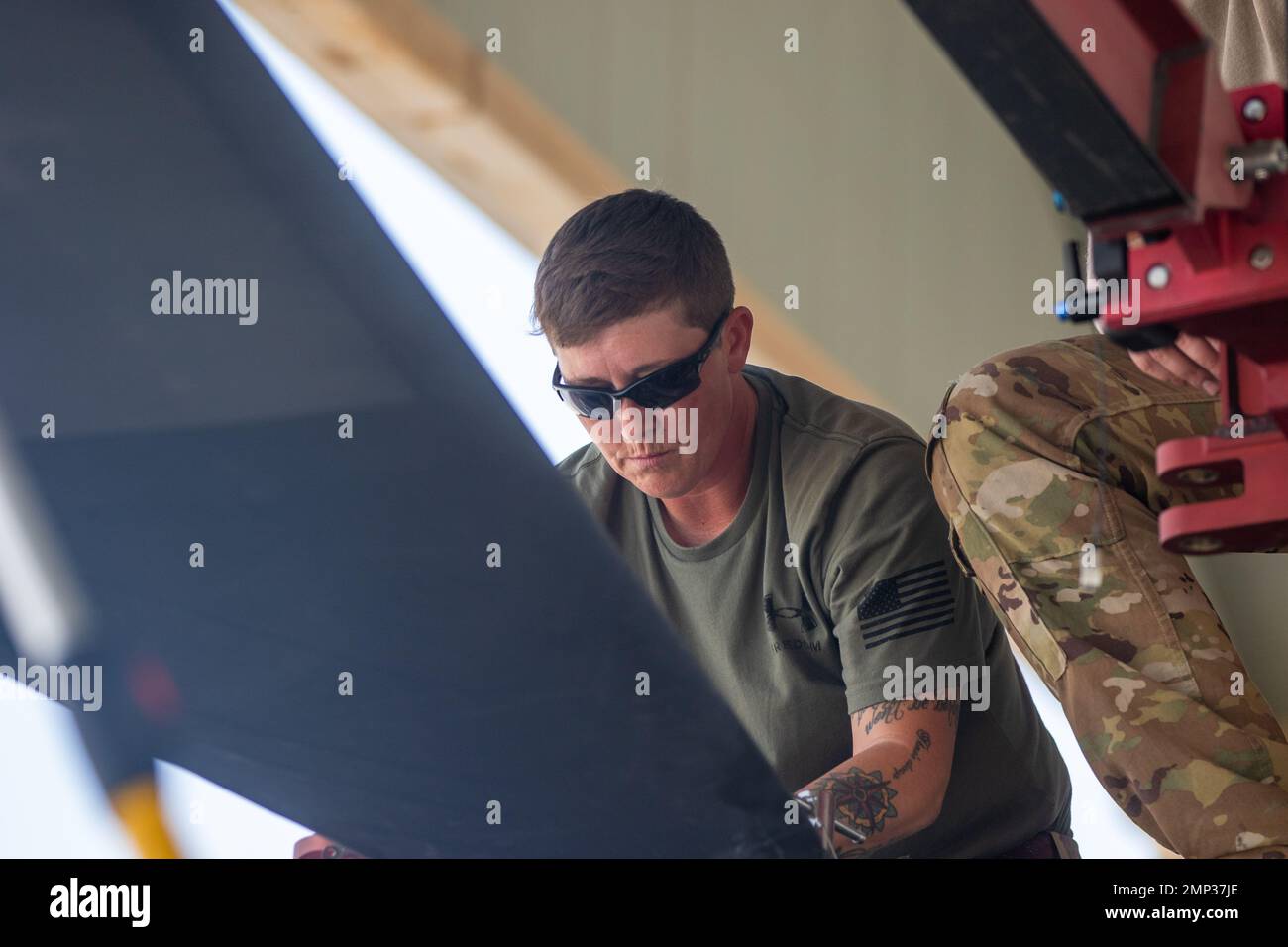 U.S. Army Soldiers from the 36th Combat Aviation Brigade conduct an ...