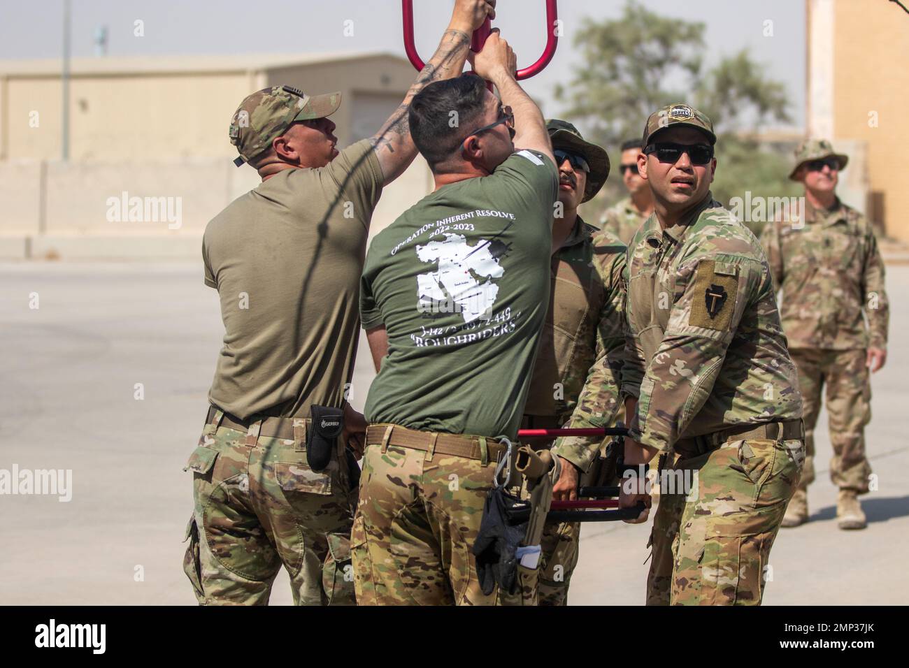 U.S. Army Soldiers from the 36th Combat Aviation Brigade conduct an ...