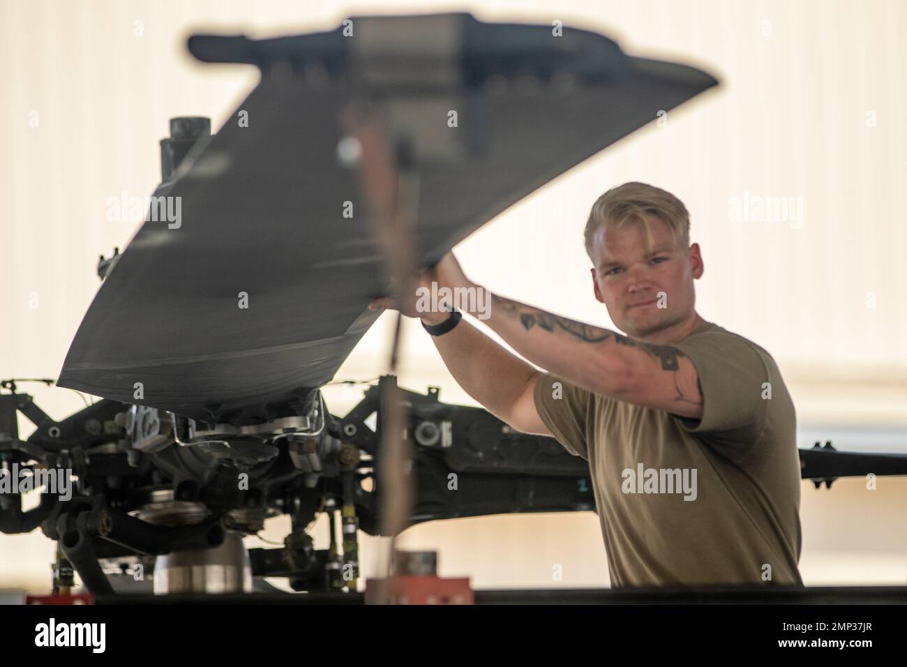 U.S. Army Soldiers from the 36th Combat Aviation Brigade conduct an ...