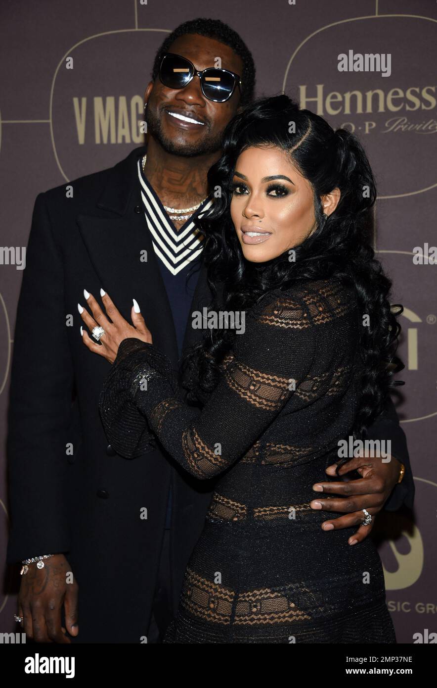 Rapper Gucci Mane and wife Keyshia Ka'Oir attend the Warner Music Group ...