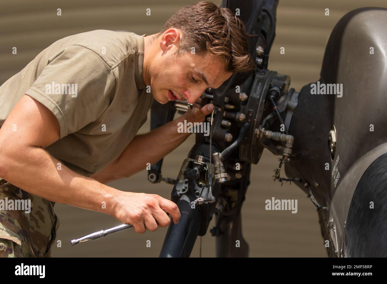 U.S. Army Soldiers from the 36th Combat Aviation Brigade conduct an ...
