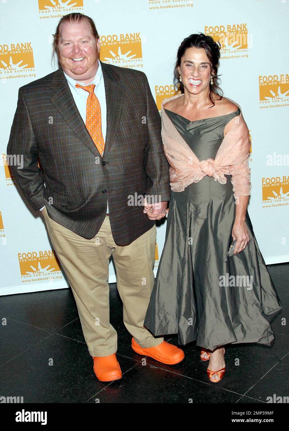 Chef Mario Batali and his wife Susan Cahn at The Food Bank For New York ...