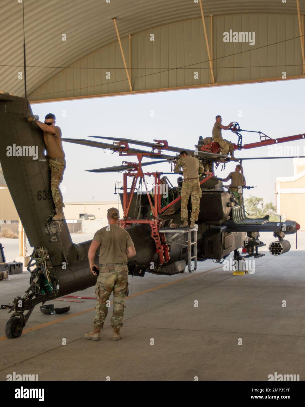 U.S. Army Soldiers from the 36th Combat Aviation Brigade conduct an ...