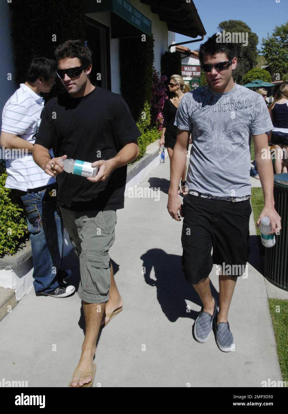 Brody Jenner, Cora Skinner (check) and Frankie Delgado enjoy a beautiful afternoon at the Malibu ...