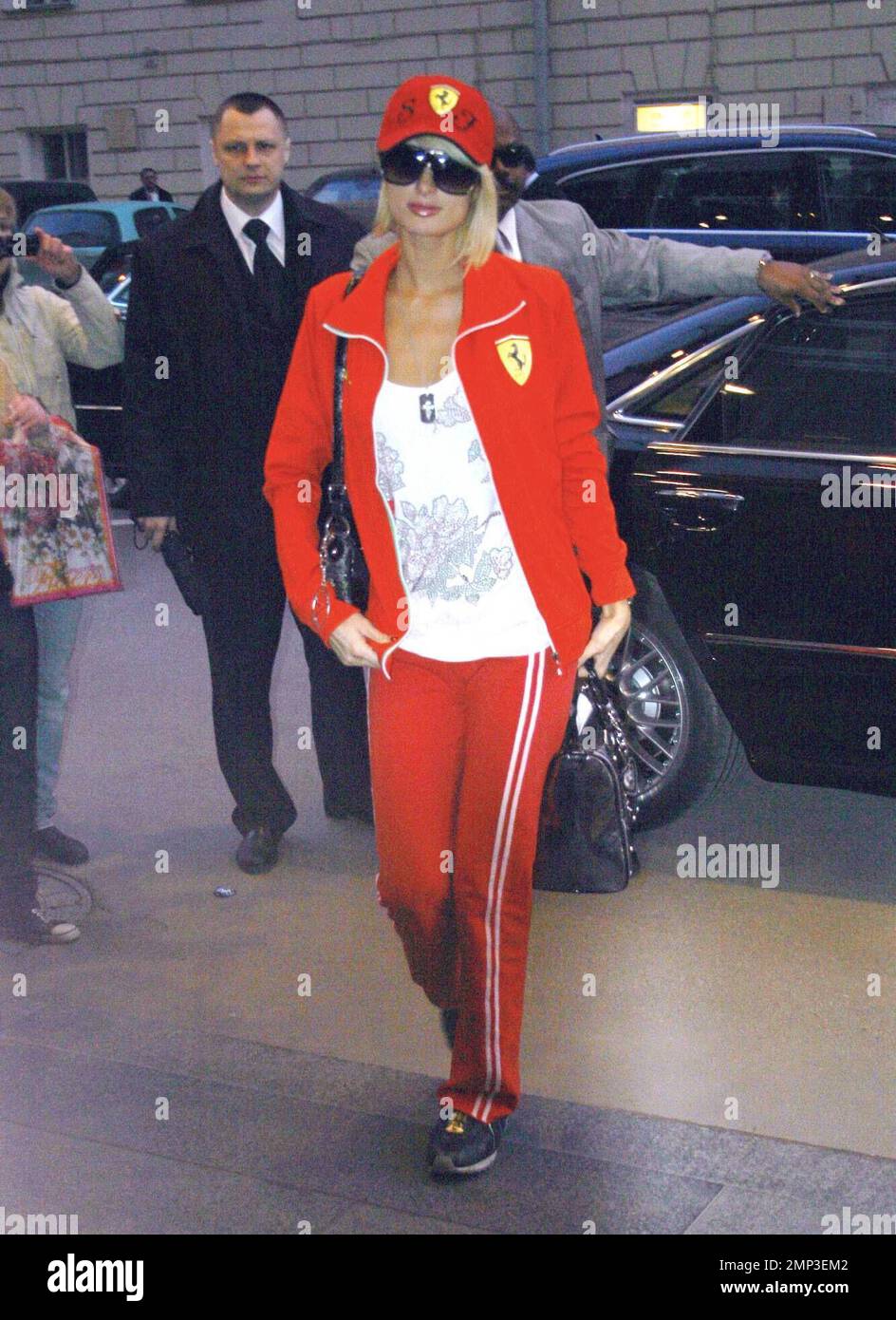 Paris Hilton arrives at the MTV Russian Movie Awards in Moscow today ...