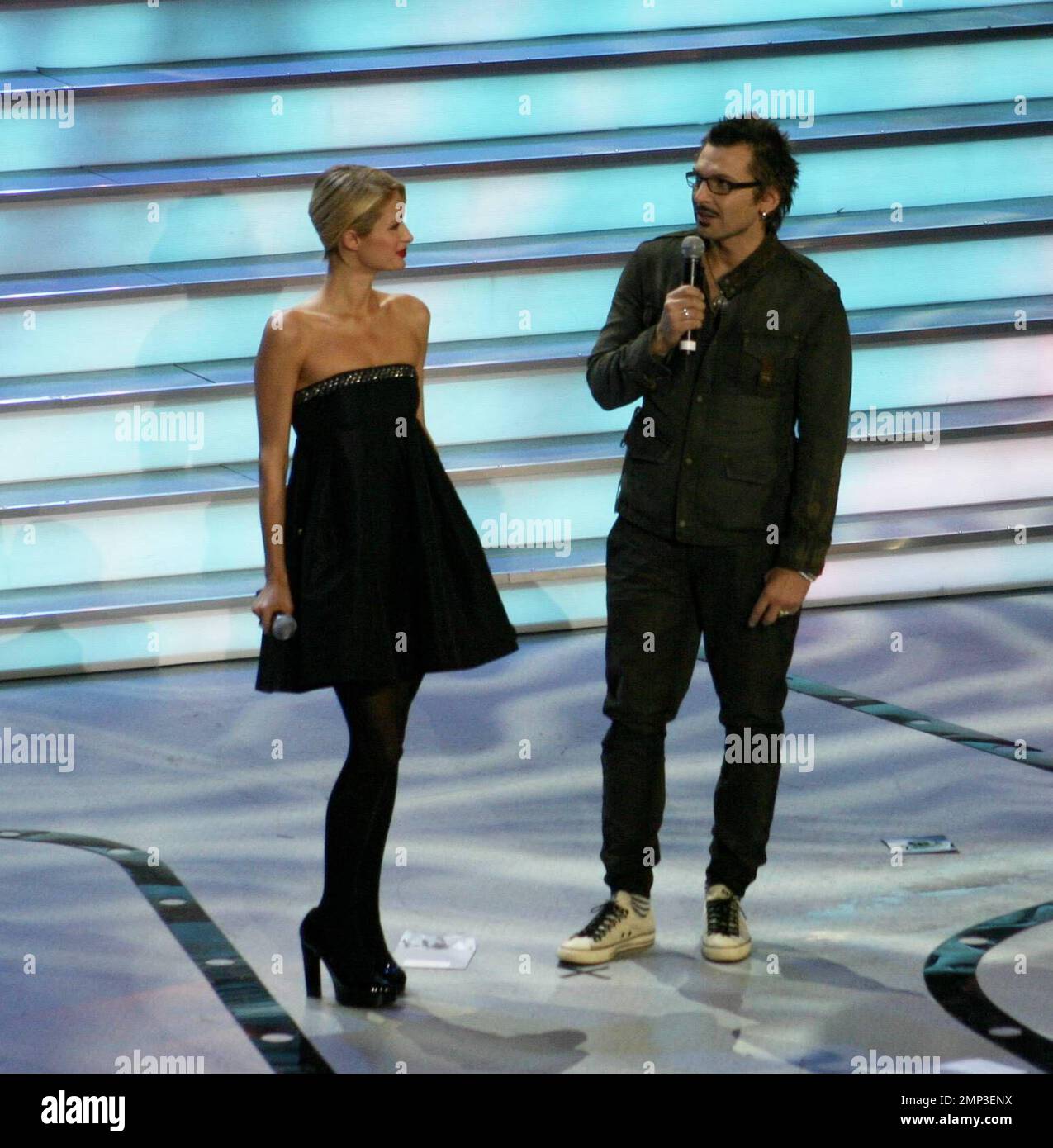 Paris Hilton arrives at the MTV Russian Movie Awards in Moscow today ...