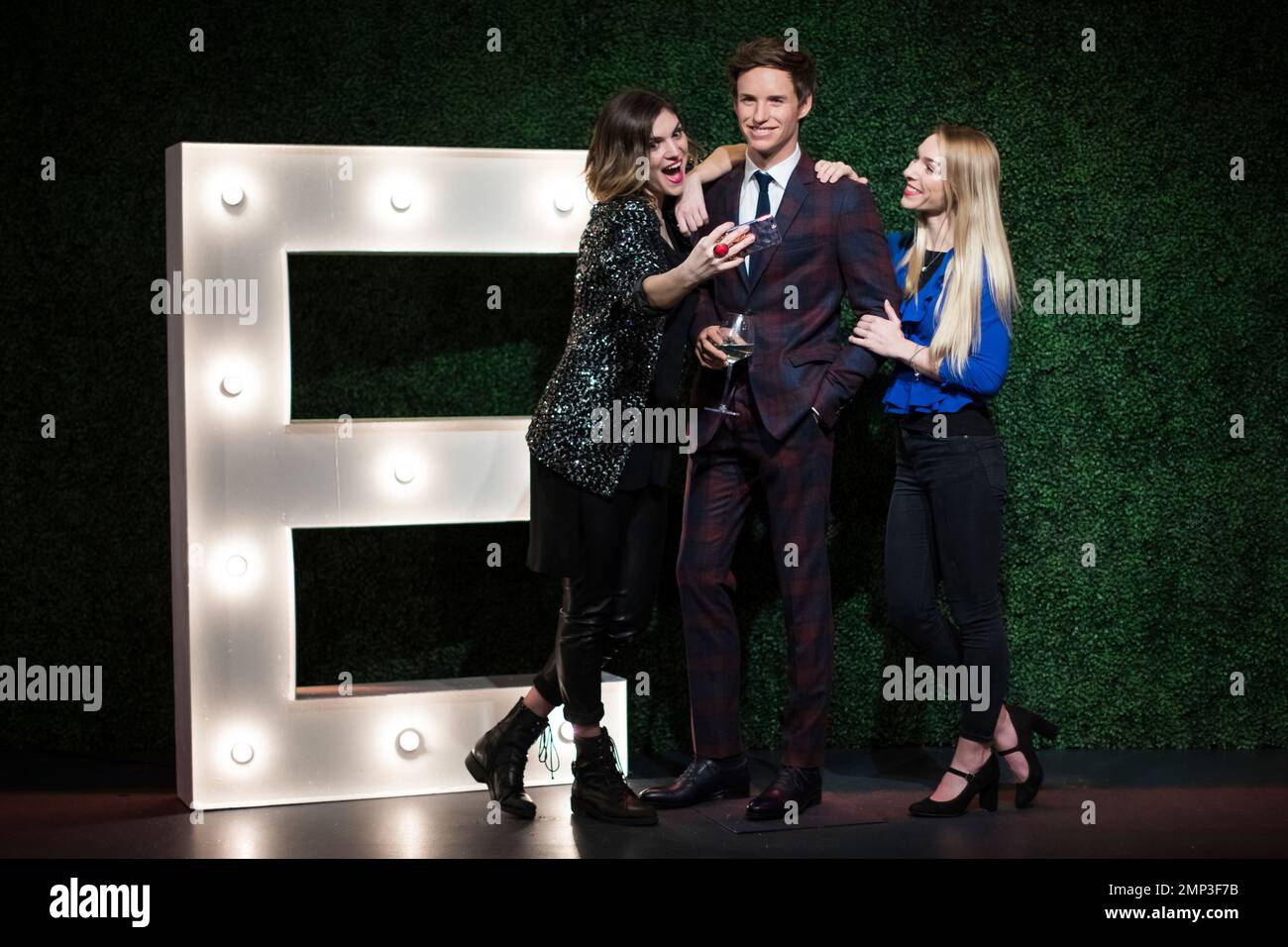 Madame Tussauds workers Carlotta Morelli, left, and Sasha Betty pose ...