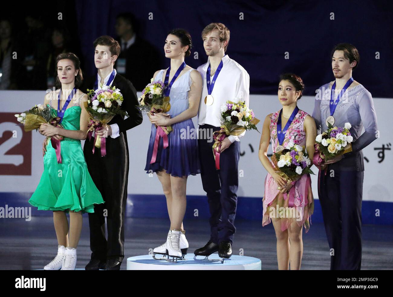 Medal winners, Kaitlin Hawayek and Jean-Luc Baker of the U,S. with gold ...