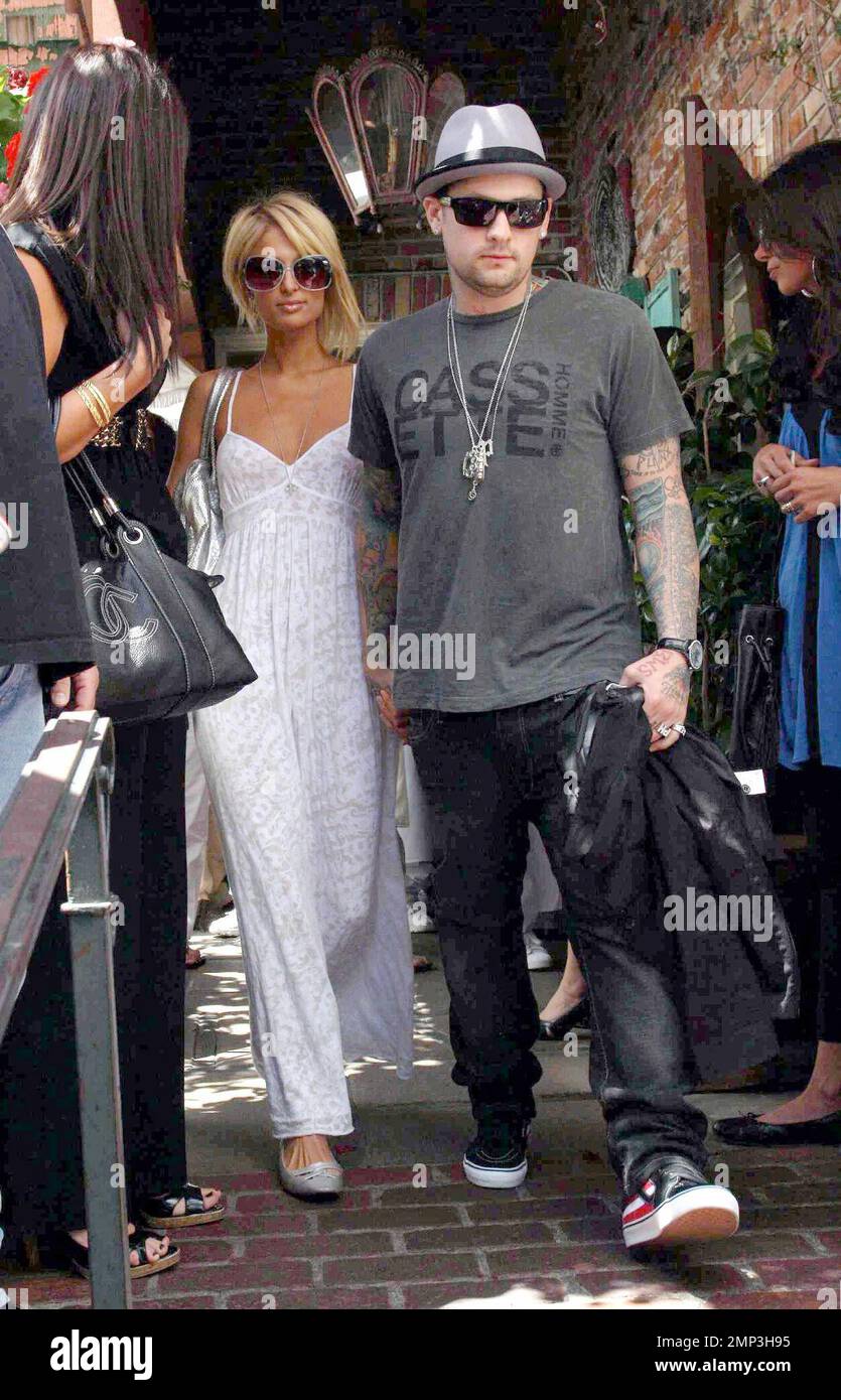 Paris Hilton and rocker boyfriend Benji Madden lunched at The Ivy in ...