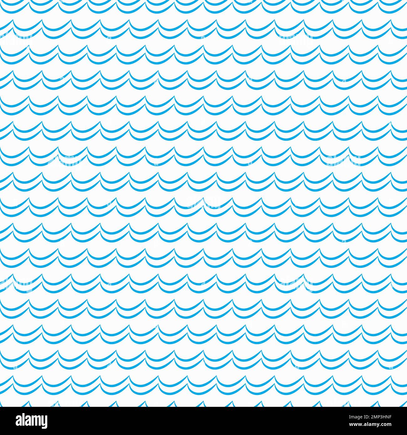Blue ocean and sea waves seamless pattern. Water flow, nautical ...