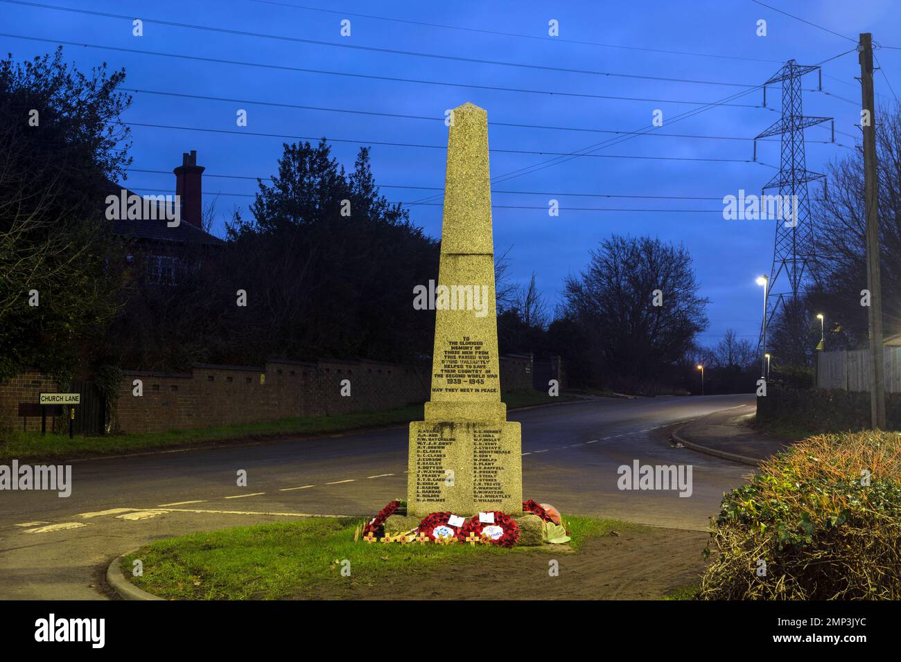 The war memorial, Exhall, near Bedworth, Warwickshire, England, UK ...