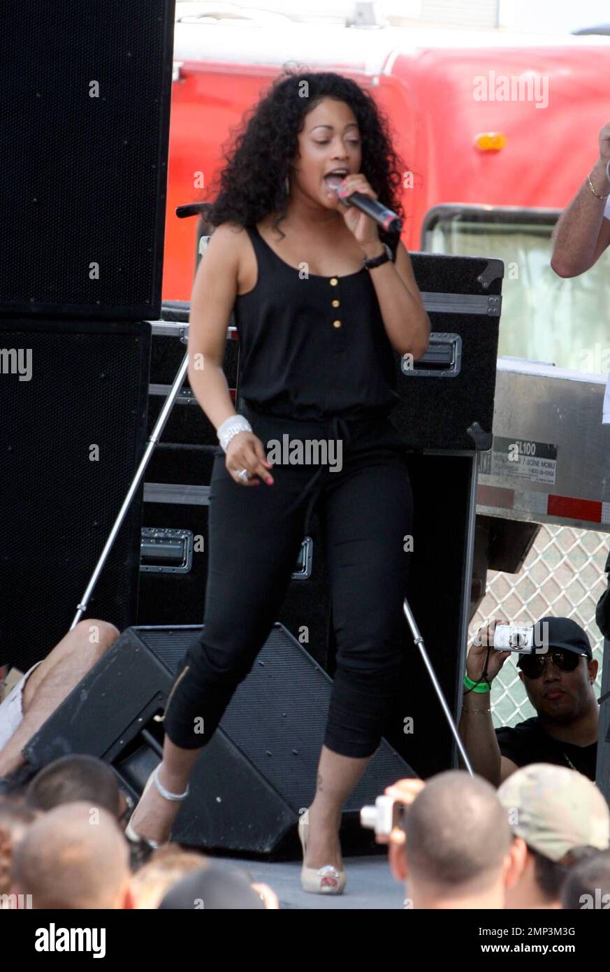Trina performs at the Beach Ball Festival. The festival is a friendly ...