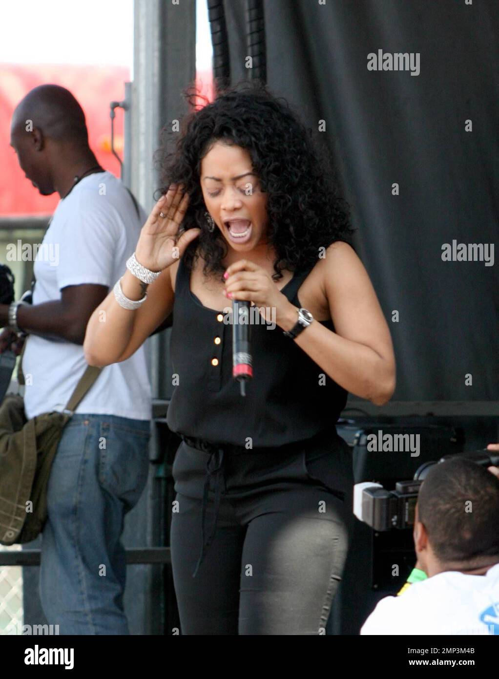Trina performs at the Beach Ball Festival. The festival is a friendly ...
