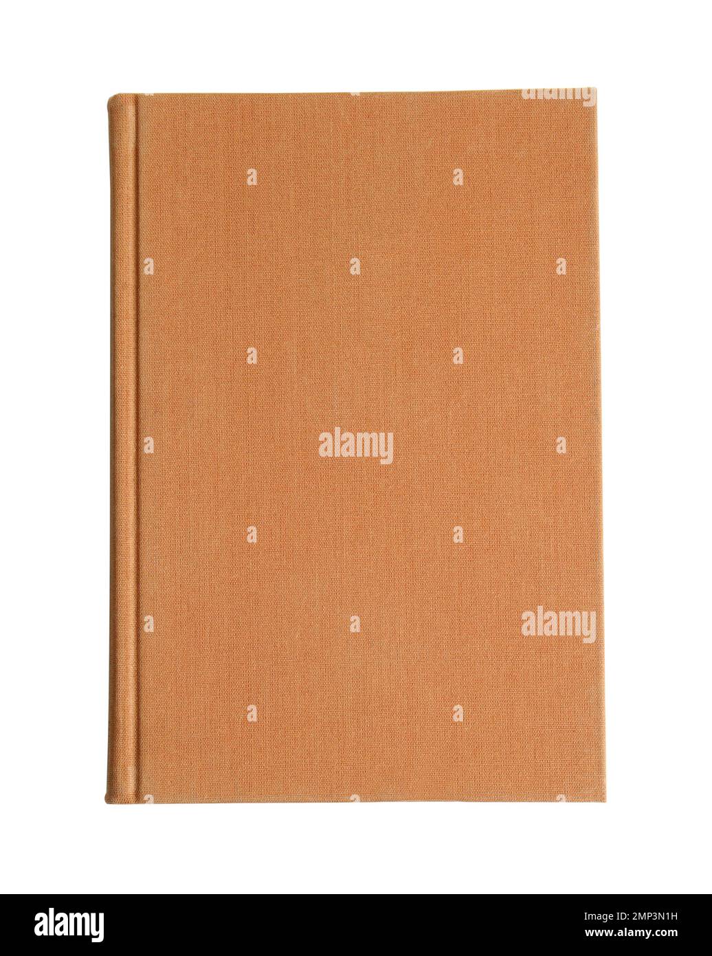 Old book with vintage beige cover isolated on white, top view Stock ...