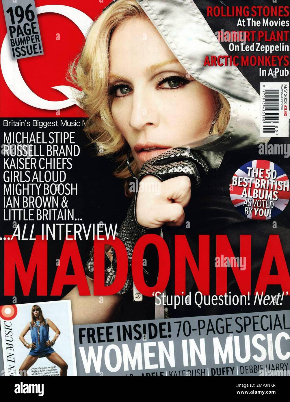 Madonna on the cover of Q Magazine, Miami Beach, FL, 4/29/08 Stock ...