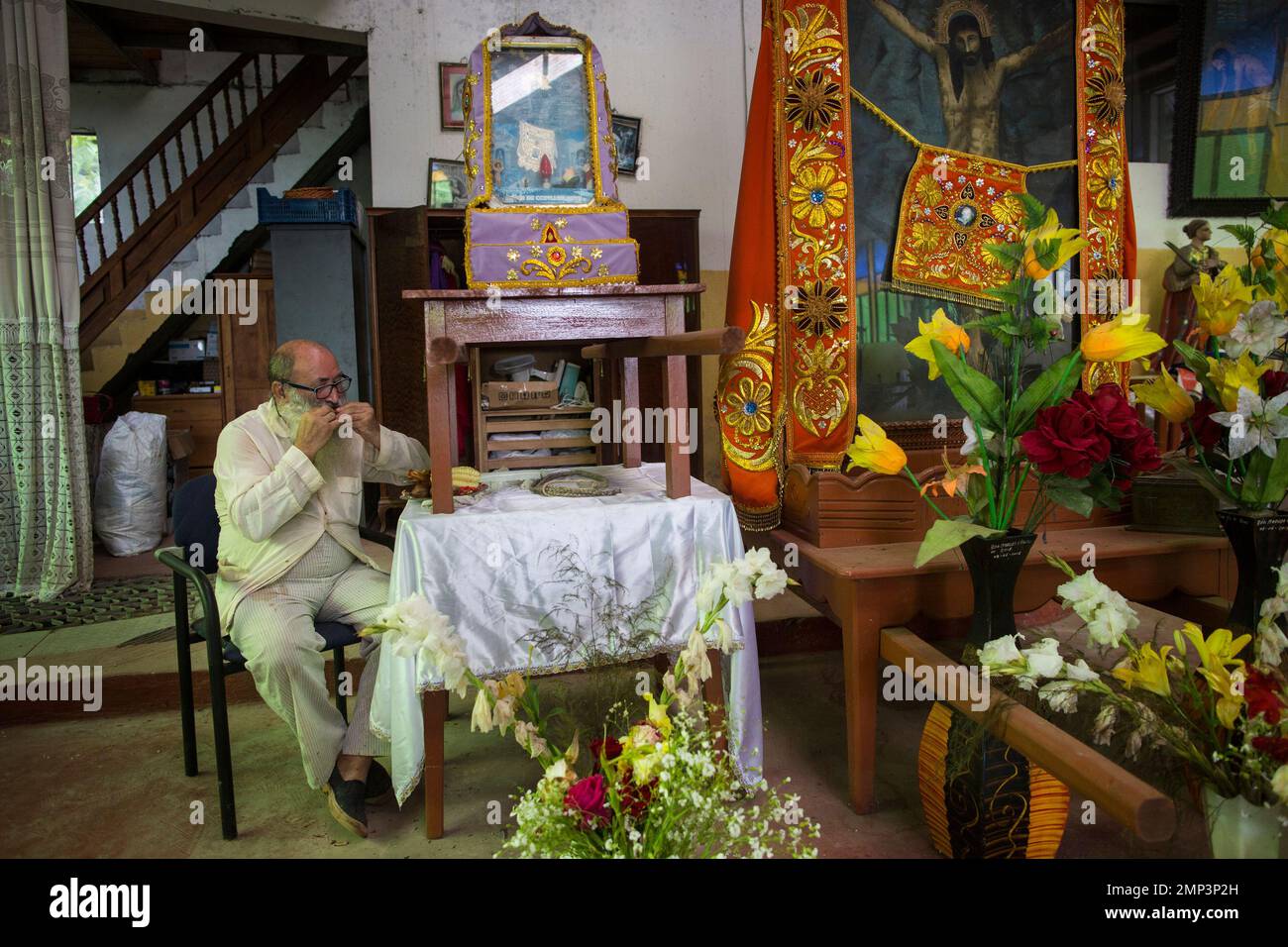 In this Jan. 15, 2018 photo, 70-year-old Spanish priest, Father Pablo ...
