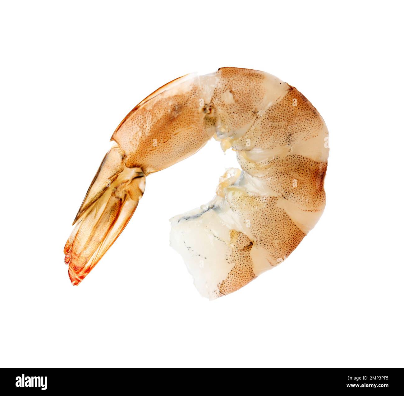 Fresh raw headless shrimp isolated on white Stock Photo - Alamy