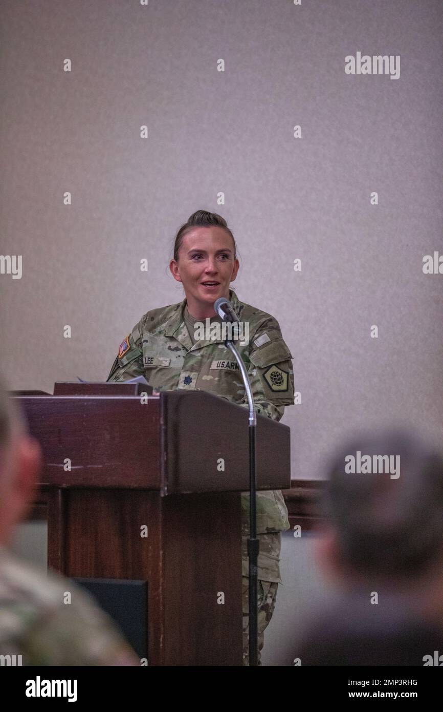 Lt. Col. Stephanie Lee assigned to the 812th Signal Company TIN-E ...