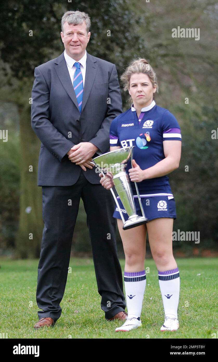 The Rugby Women Team captain Scotland's Lisa Martin and coach Shade ...