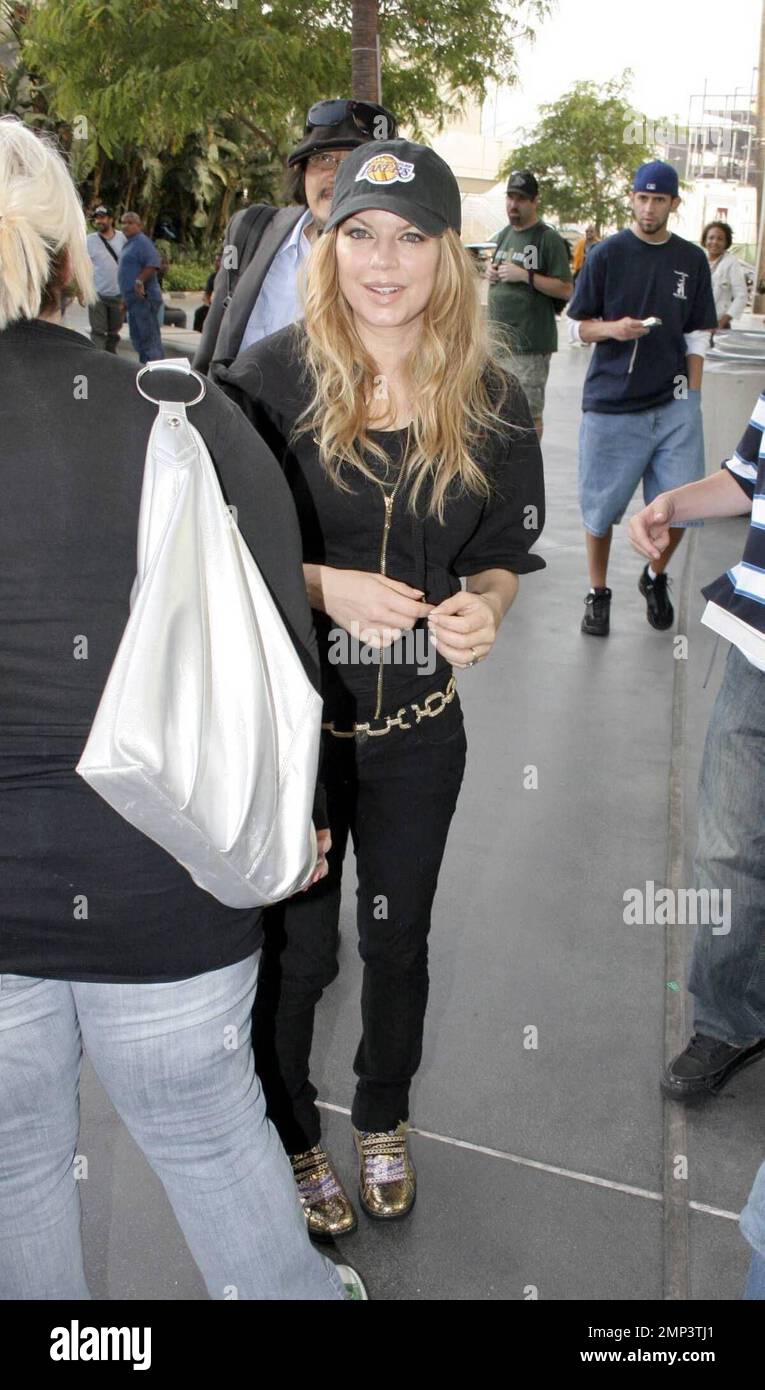 Fergie arrives for the Lakers vs. Celtics NBA Finals game three at the ...