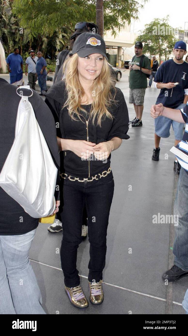 Fergie arrives for the Lakers vs. Celtics NBA Finals game three at the ...