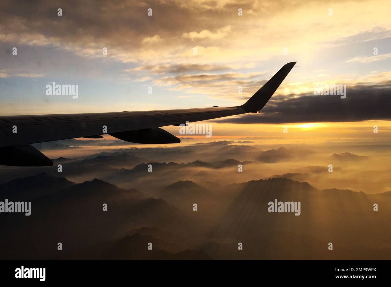 Landscape photographed from an airplane window Stock Photo - Alamy