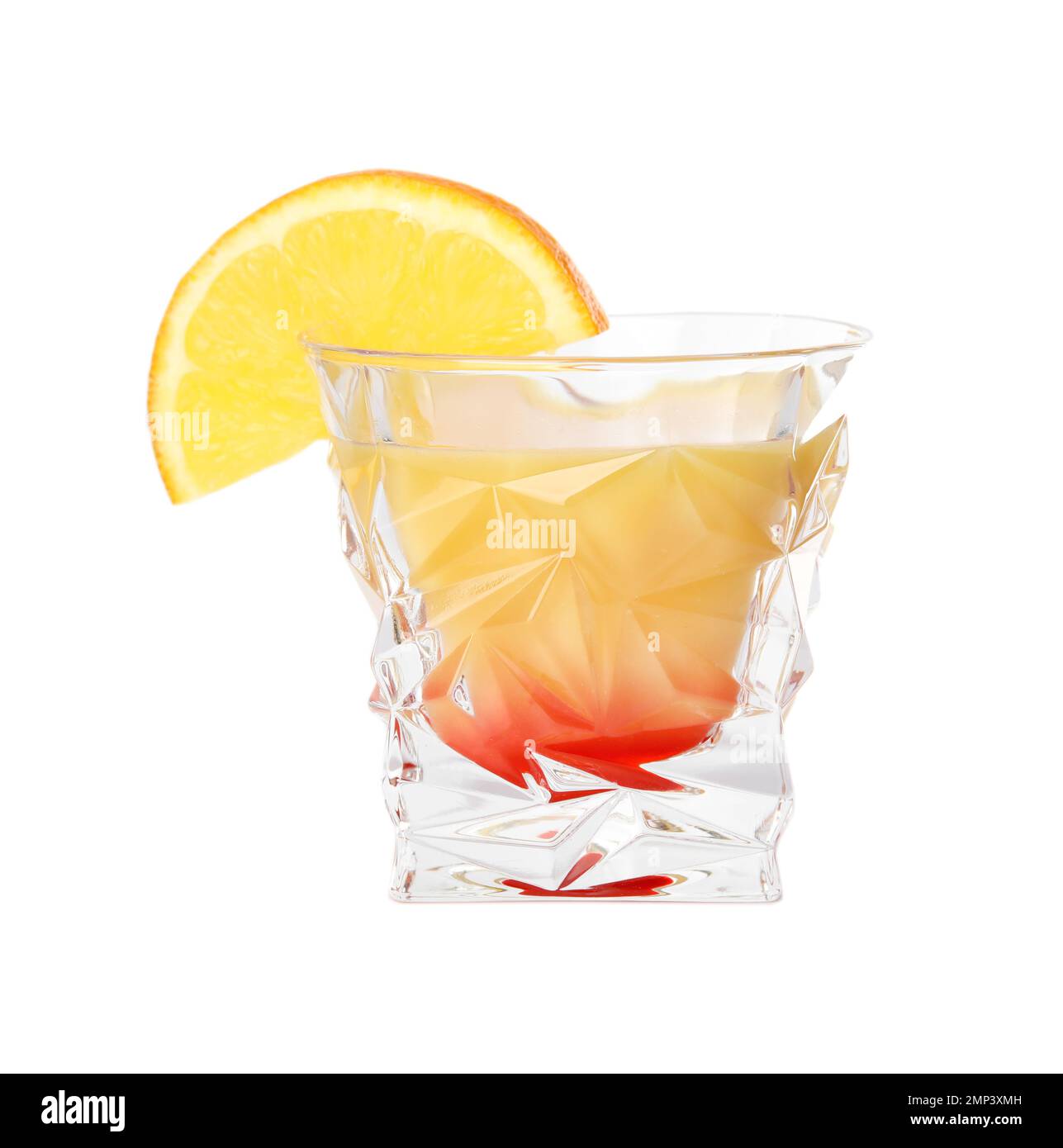 Fresh alcoholic Tequila Sunrise cocktail isolated on white Stock Photo ...