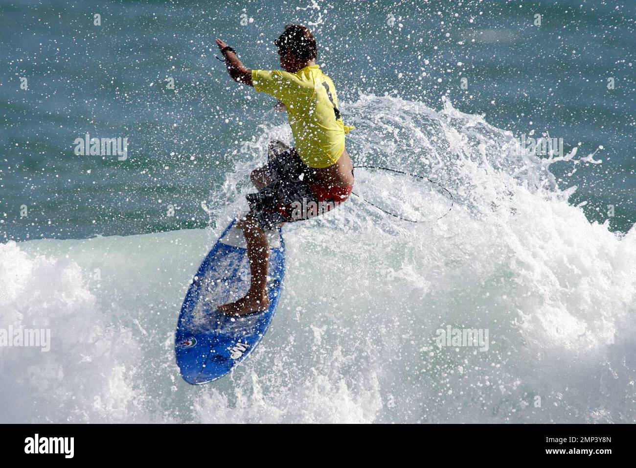 Surfers take part in the Oakley Gang Challenge surf contest at Santa ...