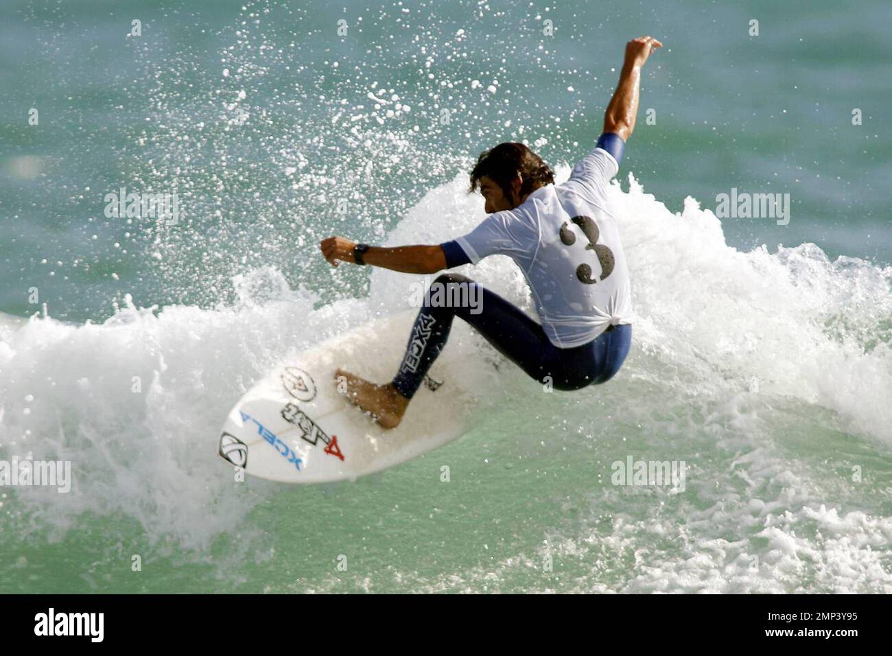 Surfers take part in the Oakley Gang Challenge surf contest at Santa ...