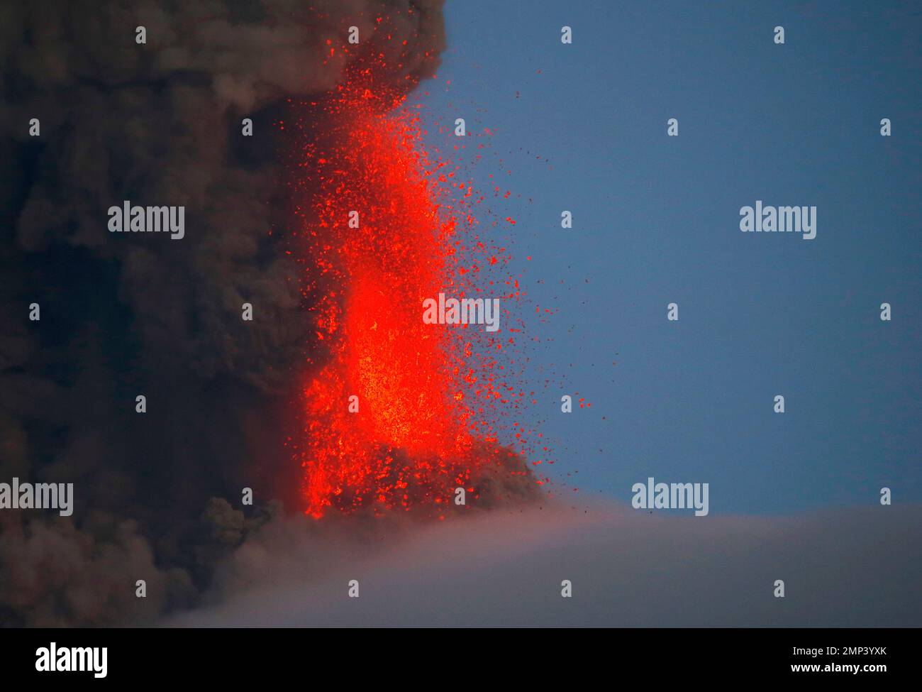 Mayon volcano spews red-hot lava in another eruption as seen from ...