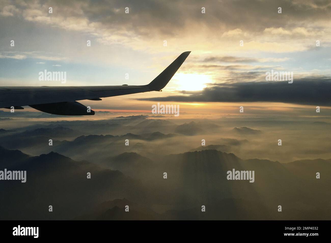 Landscape photographed from an airplane window Stock Photo - Alamy