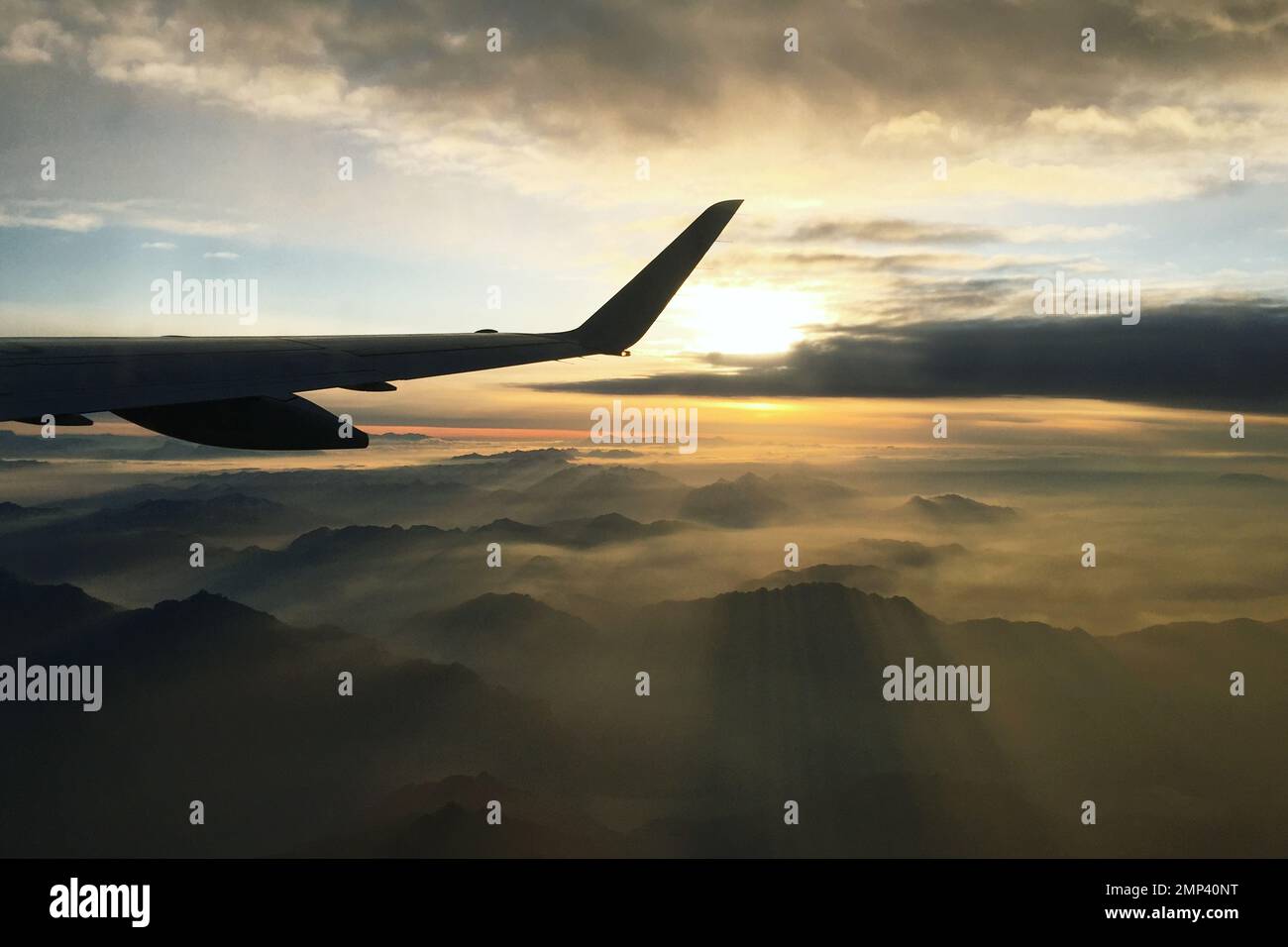 Landscape photographed from an airplane window Stock Photo - Alamy