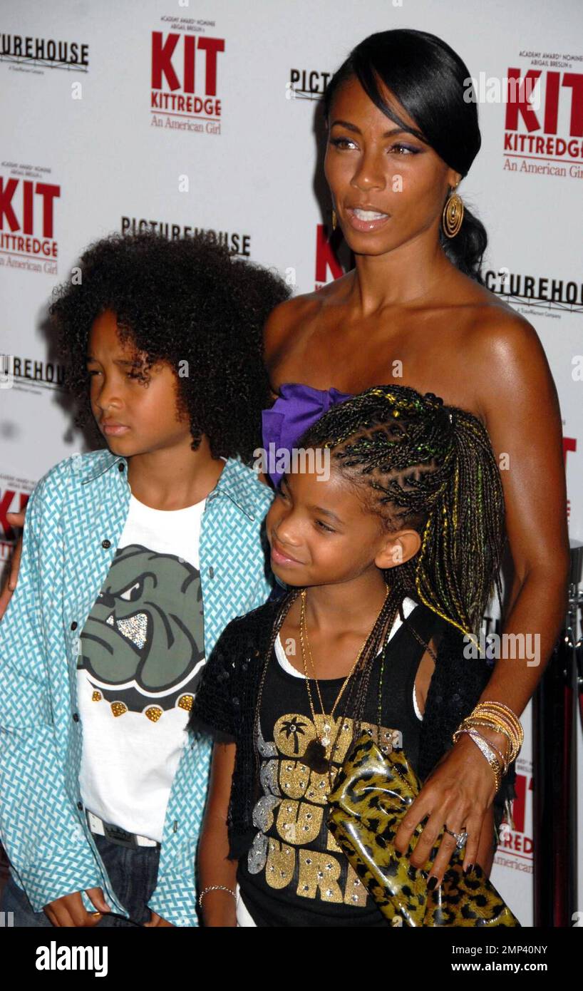 Jada Pinkett Smith and Jada Willow and Jaden Smith attend the New York ...
