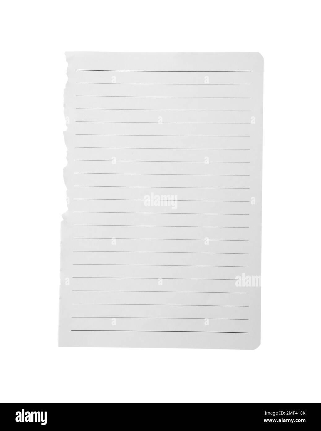 Blank notebook paper isolated on white. Space for design Stock Photo ...