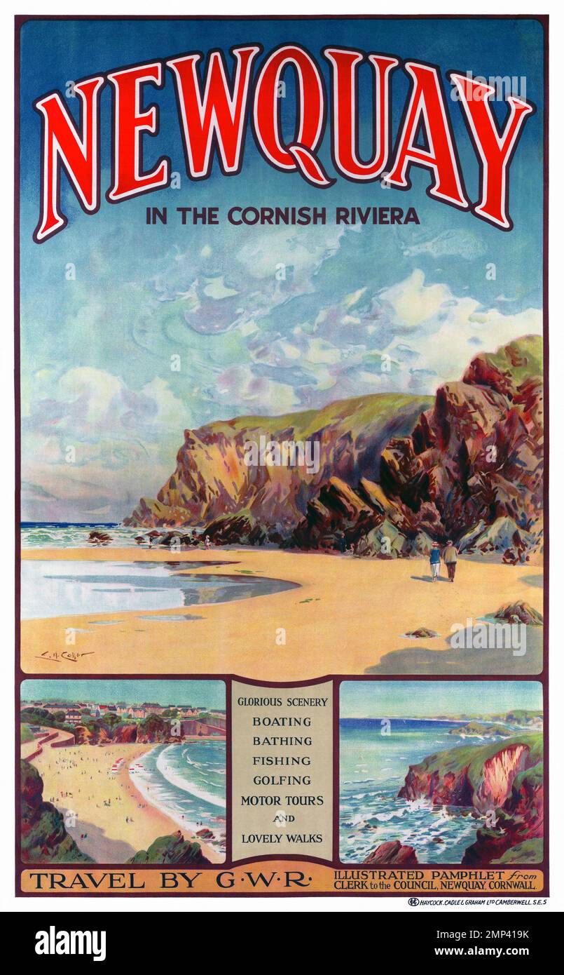 Cornish riviera poster hi-res stock photography and images - Alamy